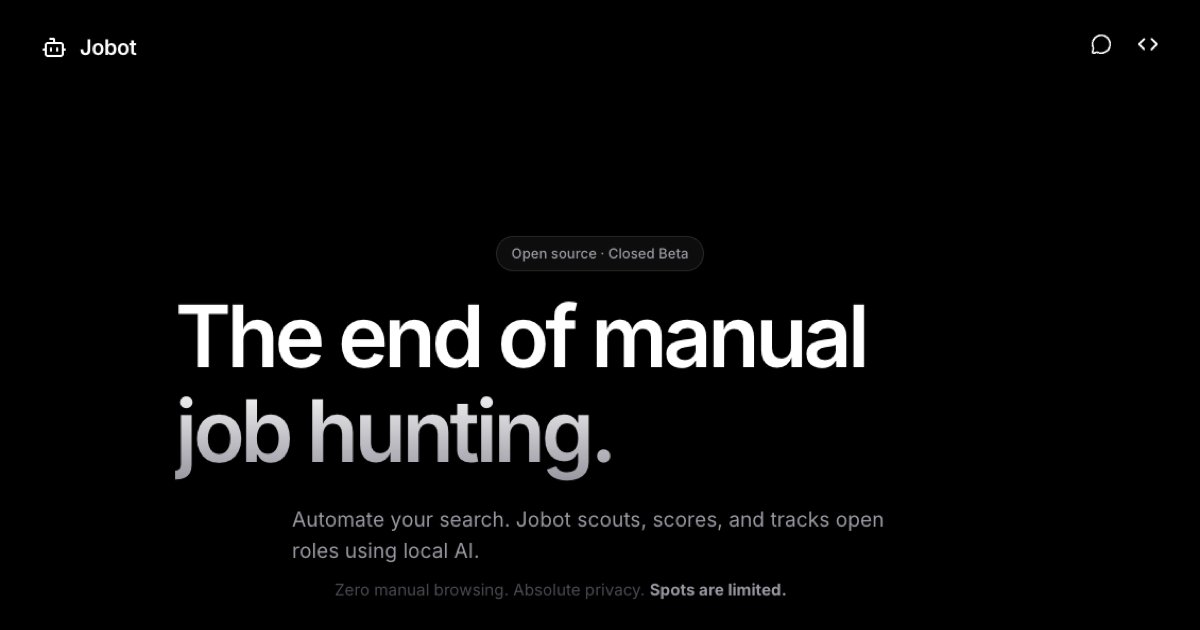 Jobot — Open Source AI Job Search Automation